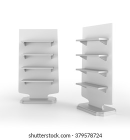 Shelf Front Side View Stock Illustration 379578724