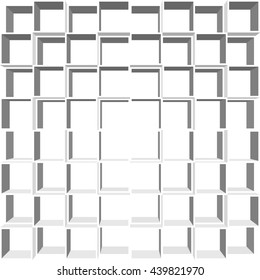 Shelf Square Compartments Vector Illustration 스톡 벡터(로열티 프리) 433972426 ...