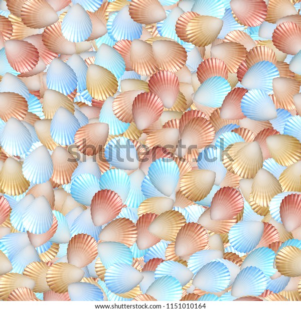 Shell Seamless Texture 3d Illustration Stock Illustration 1151010164 ...