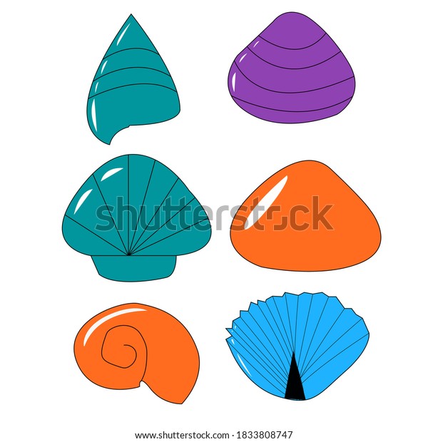 Shellfish Illustration Background Style Art Stock Illustration ...