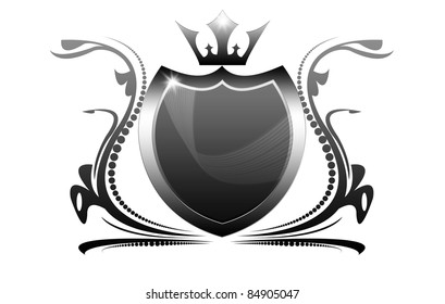 Heraldry Shield Angel Wings Ribbons Medieval 库存插图 80024914 | Shutterstock