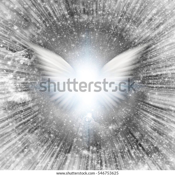 Shining Angels Wings Rays Light 3d Stock Illustration 546753625 ...