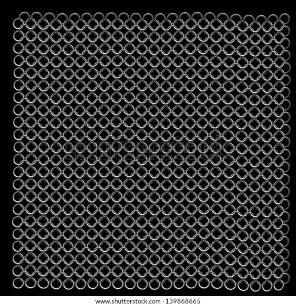 Shining Chainmail Texture Close Image Stock Illustration 139868665
