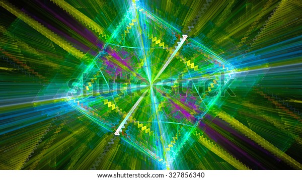 Shining Diamond Shape Cube Refraction Light Stock Illustration ...