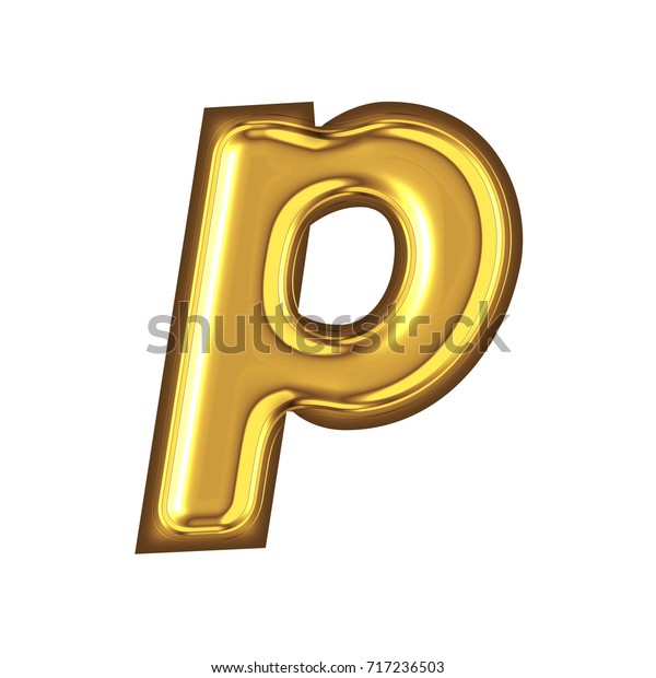 Shining Gold Style Lowercase Small Letter Stock Illustration 717236503 ...