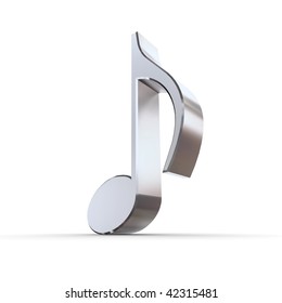 Musical Note Isolated White Background 3d Stock Illustration 416782096 ...