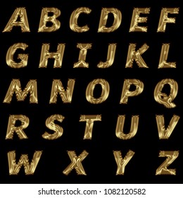 Shiny Metallic Gold Basic Bold Font Stock Illustration 1082120582 ...