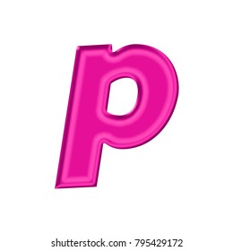 Shiny Plastic Pink Lowercase Small Letter Stock Illustration 795429172 ...