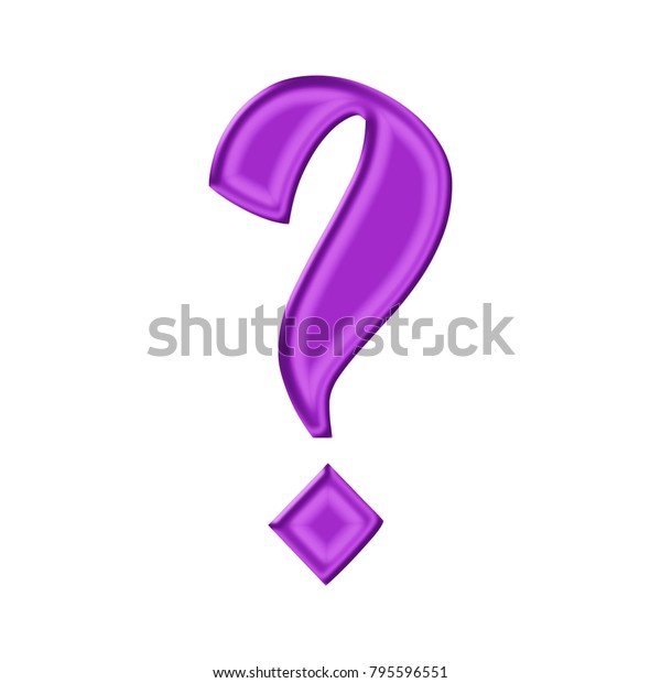Shiny Plastic Purple Question Mark Sign Stock Illustration 795596551 ...