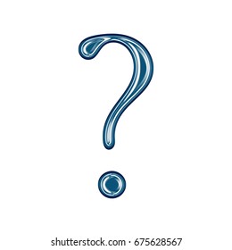 Shiny Smooth Plastic Question Mark Sign Stock Illustration 675628567