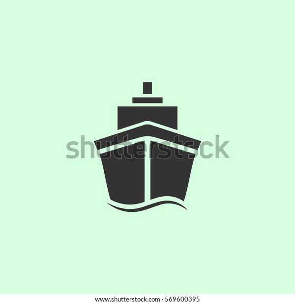 Ship Icon Flat Simple Grey Symbol Stock Illustration 569600395 ...