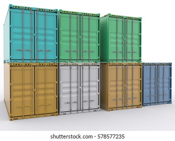 Shipping Container Isolated 3d Rendering Stock Illustration 578577235 ...