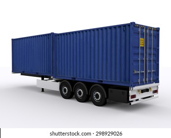 Shipping Container On Trailer Stock Illustration 298929026 | Shutterstock