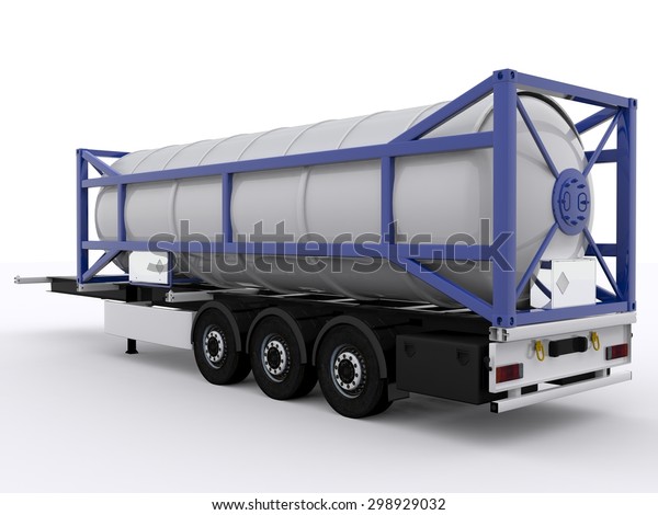Shipping Container On Trailer Stock Illustration 298929032 | Shutterstock