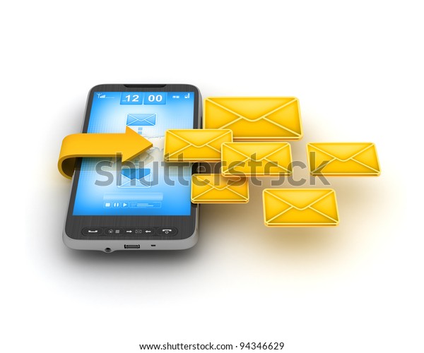Short Message Service Sms Mobile Technology Stock Illustration 94346629 Short Message Service Sms Mobile Technology Stock Illustration 94346629