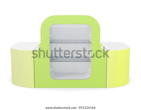 Showcase Counter Front View Isolated 3d Stock Illustration 491226166 ...