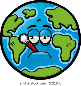Angry Monster Planet Earth Cartoon Illustration: Vector có sẵn (miễn ...