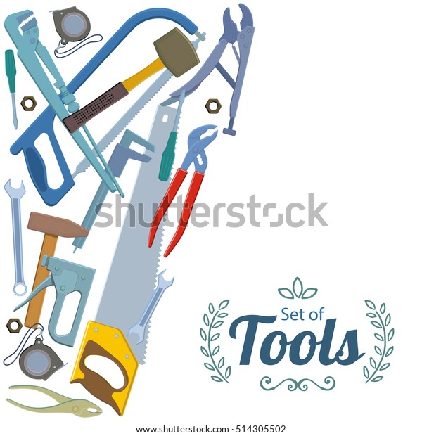 Side Vertical Border Repair Tools Icons Stock Illustration 514305502