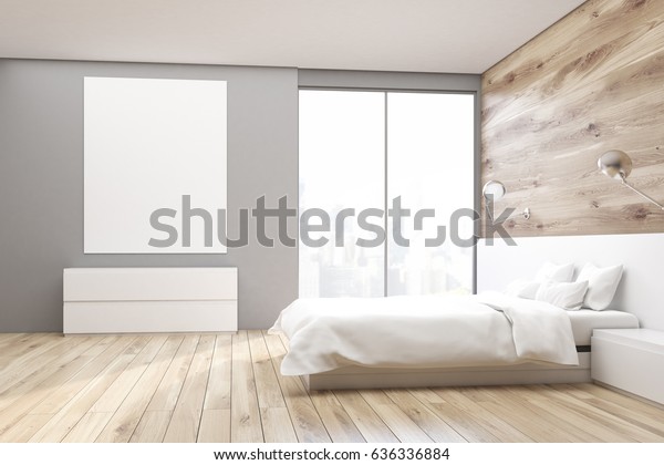 Side View Bedroom Interior Double Bed Stock Illustration 636336884 ...