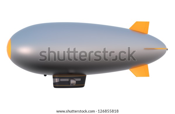 Side View Blimp Blank Copy Space Stock Illustration 126855818