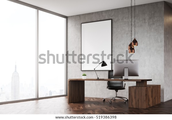 Side View Ceo Office Table Large Stock Illustration 519386398 ...