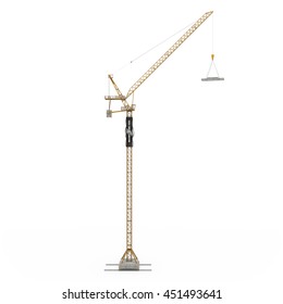 Side View Construction Crane Isolated 3d Stock Illustration 451493641