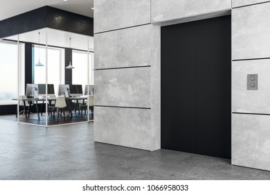 Side View Elevator Modern Office Interior 스톡 일러스트 1066958033 | Shutterstock