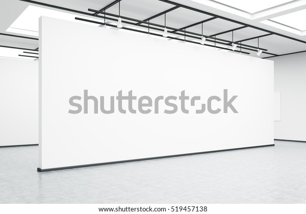 Side View Empty Exhibition Hall Wall Stock Illustration 519457138 ...