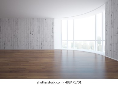 Side View Empty Interior White Brick: ภาพประกอบสต็อก 482471701 ...