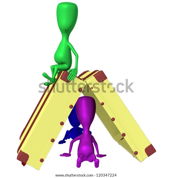 Side View Green Puppet Sit On Stock Illustration 120347224 | Shutterstock