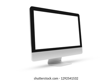 Side View Isolated Modern Computer Shadow Stock Illustration 1292541532 ...