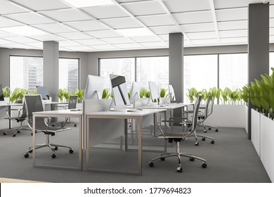 Side View Loft Open Space Office Stock Illustration 1779694823 ...
