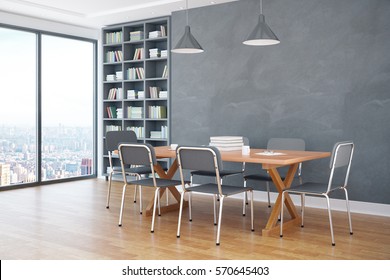 Side View Modern Classroom Interior Table Stock Illustration 570645403 ...