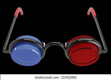 Side View Pair 3d Glasses Realistic Stock Illustration 215922982 ...