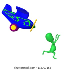 Side View Puppet Run Away Nosediving Stock Illustration 116707156