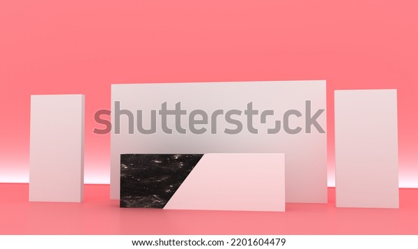 Side View Registration Stand Two Rollup Stock Illustration 2201604479 ...