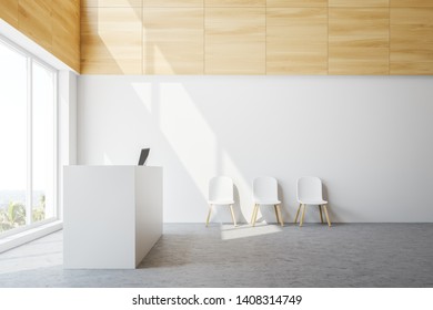 Side View White Reception Table Computer 스톡 일러스트 1408314749 | Shutterstock
