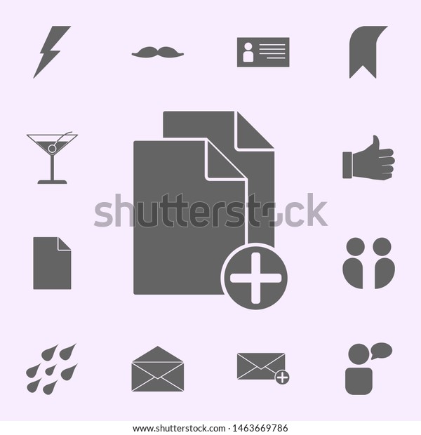 Sign Adding Sheets Icon Web Icons Stock Illustration 1463669786 ...