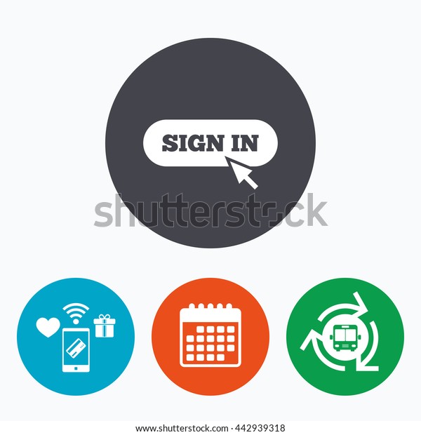 Sign Cursor Pointer Sign Icon Login Stock Illustration 442939318 ...