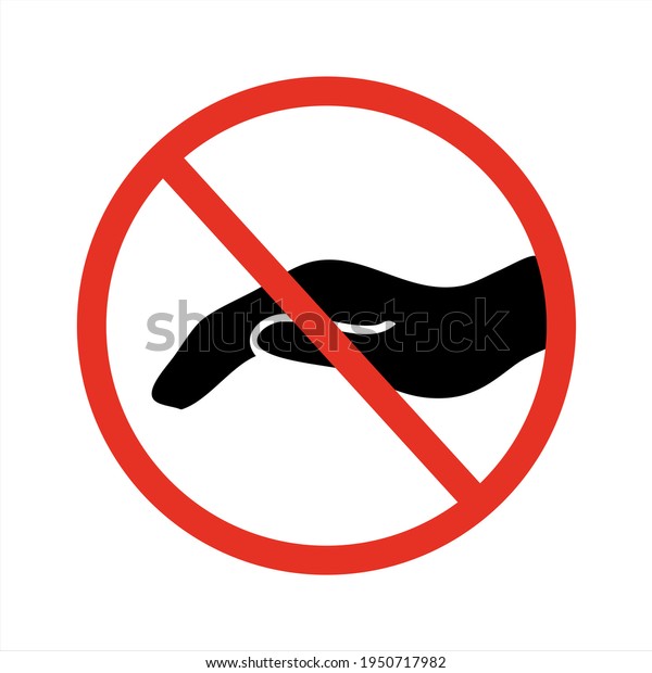 Sign Do Not Touch Your Hand Stock Illustration 1950717982 | Shutterstock