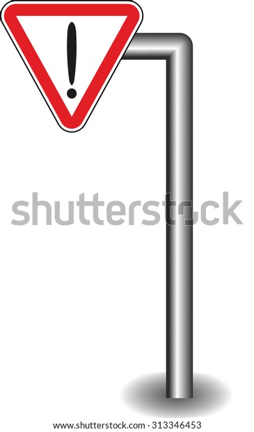 Sign Exclamation Mark Red Triangle On 스톡 일러스트 313346453 | Shutterstock
