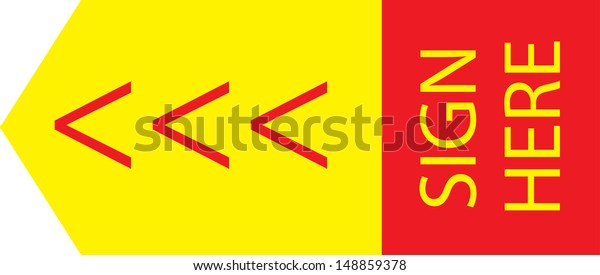 Sign Here Stock Illustration 148859378