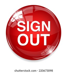 Sign Out Button Stock Vector (Royalty Free) 220585060