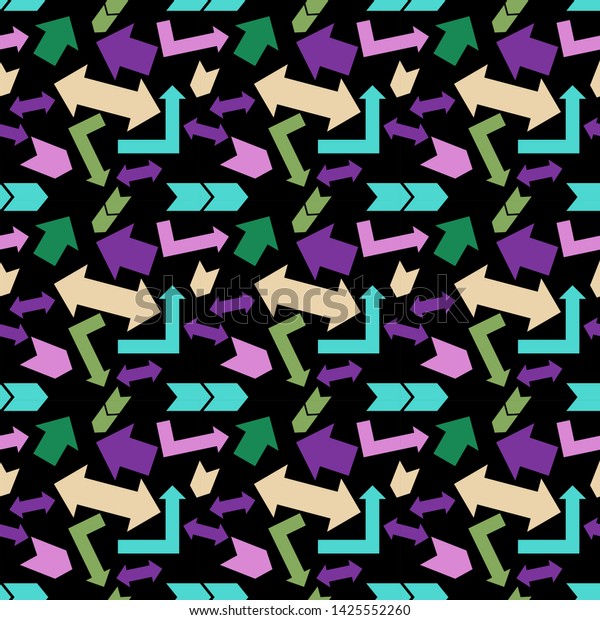 Sign Pattern Background Dark Theme Stock Illustration 1425552260