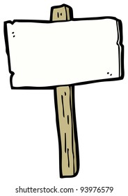 Cartoon Blank Sign Post: ภาพประกอบสต็อก 98683907 | Shutterstock