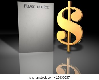 Signtemplate Left Side Custom Text Golden Stock Illustration 15630037 ...