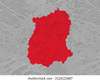 Sikkim Red Map On Isolated Grey Stock Illustration 2126123687 ...