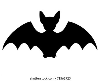 Silhouette Bat also Available Jpeg Image Stock Vector (Royalty Free ...