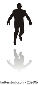 Silhouette Jumping Man Vector 库存插图 2026065 | Shutterstock