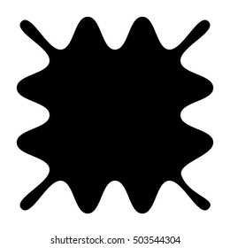 Silhouette Simple Patch Shape On White Stock Illustration 503544304 ...